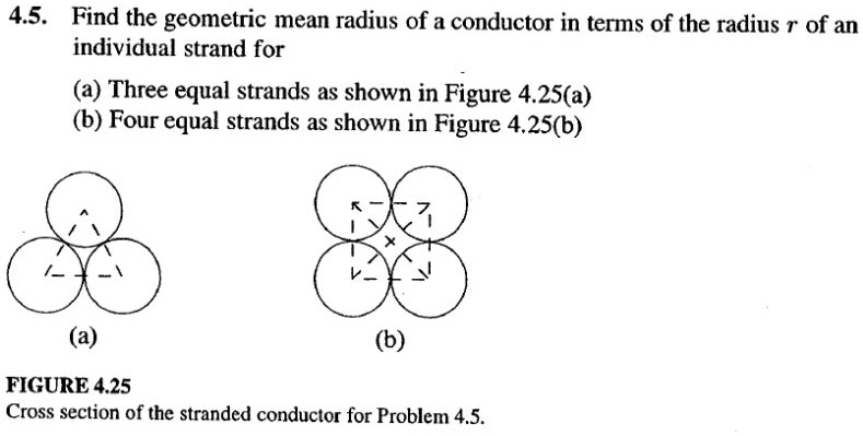 SOLVED: Please solve in detail. 4.5. Find the geometric mean radius of ...