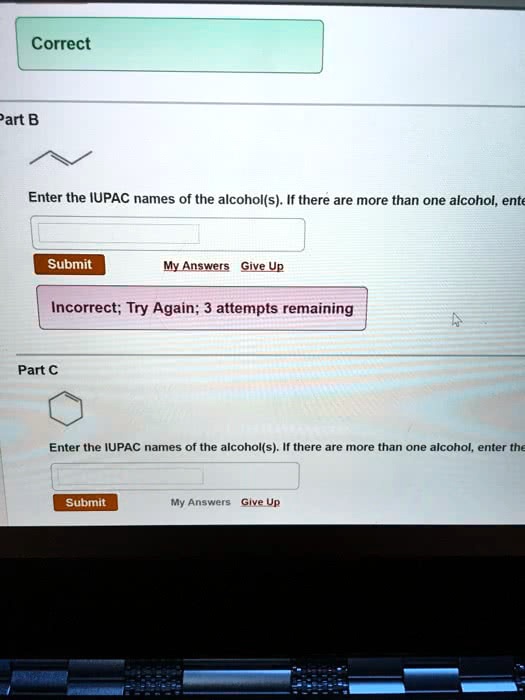 SOLVED: ' Enter the IUPAC names of the alcohol(s). If there are more ...