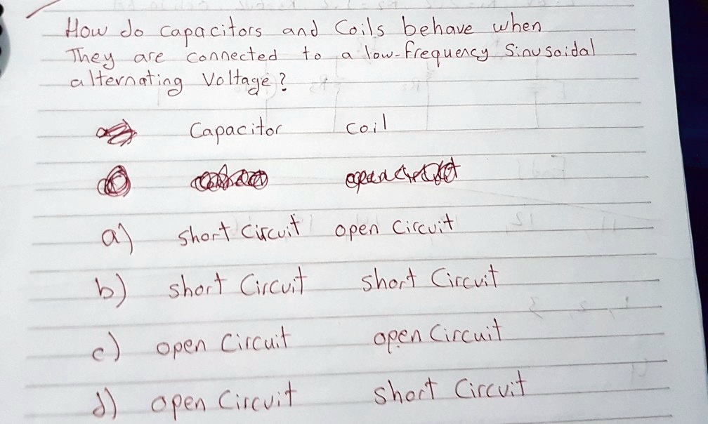 How do capacitors and Coils behave when They are connected to a low ...