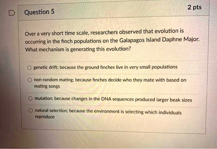 2 pts question 5 over a very short time scale researchers observed that ...