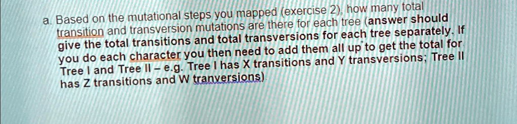 a based on the mutational steps you mapped exercise 2 how many total ...