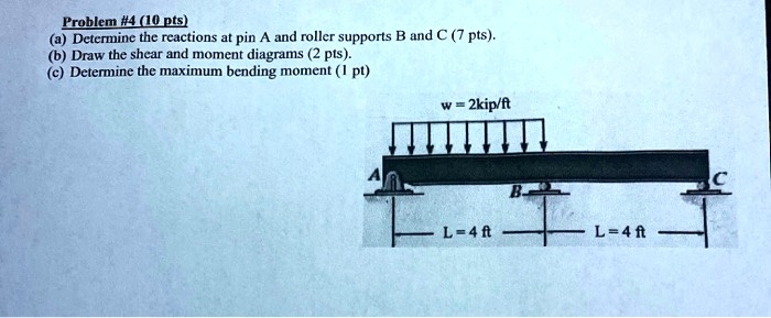 problem 4 10 pts a determine the reactions at pin a and roller supports ... problem 4 10 pts a determine the reactions at pin a and roller supports ...