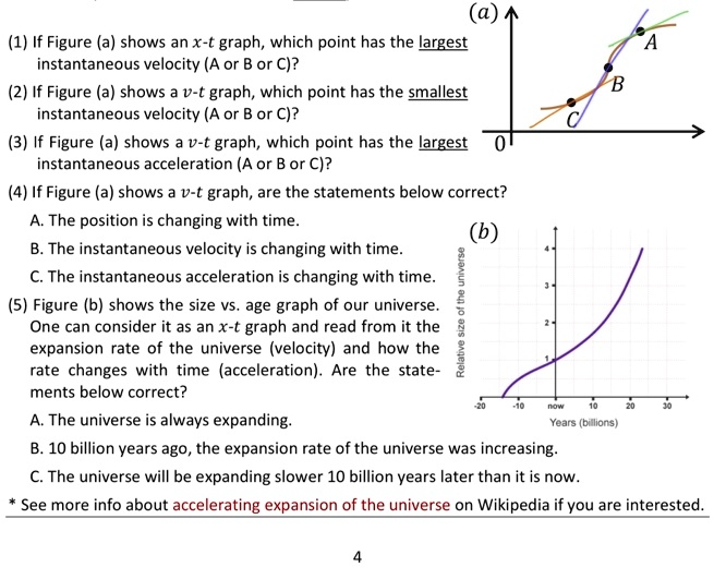 (a) (1) If Figure (a) shows an x-t graph, which point has the largest ...