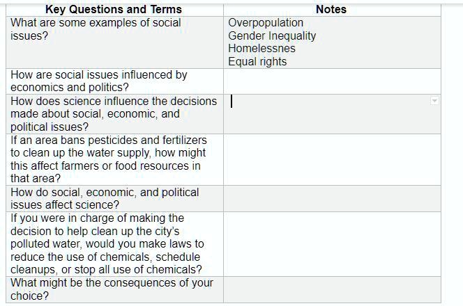 SOLVED: 'can someone help me with this? Key Questions and Terms What ...