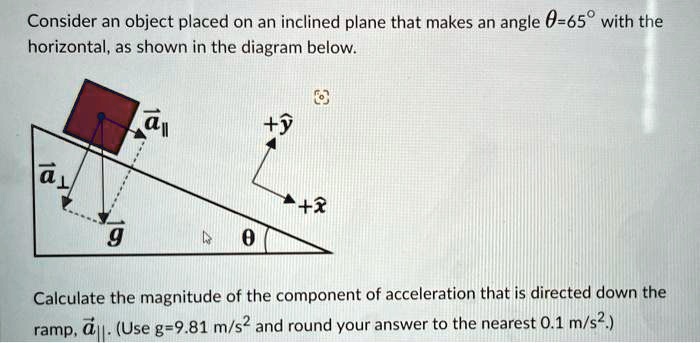 SOLVED: Consider an object placed on an inclined plane that makes an ...