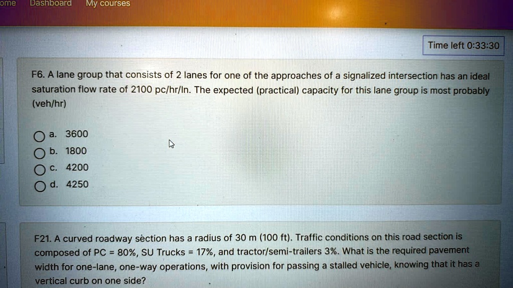 SOLVED: what the answer? me Dashboard My courses Time left0:33:30 F6.A ...