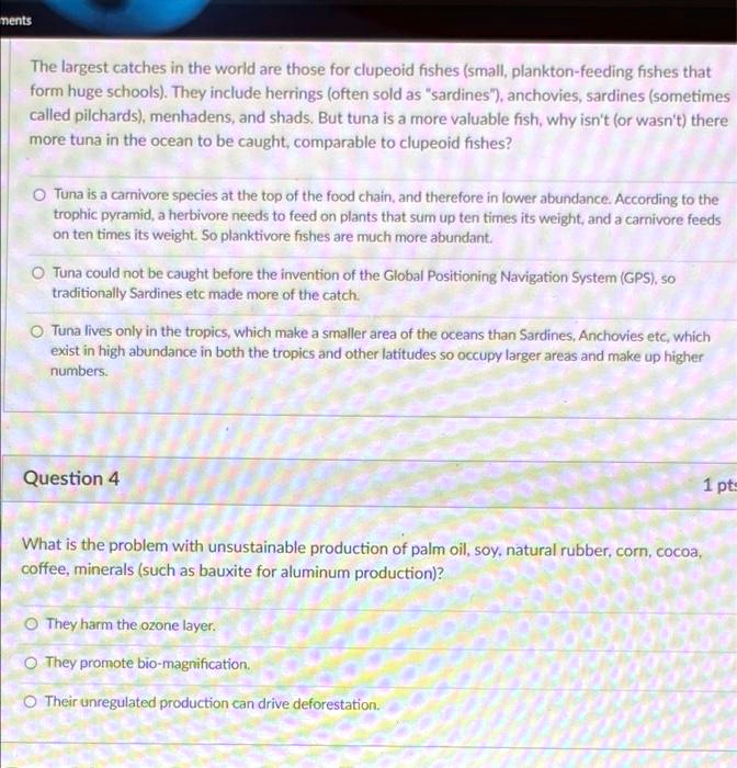 SOLVED: nents The largest catches in the world are those for clupeoid ...