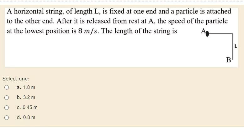 SOLVED:A horizontal string, of length L, is fixed at one end and a ...