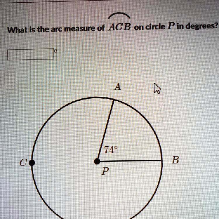 SOLVED: ASSAAP PLEASE HELP ME!! What is the arc measure of ACB on ...