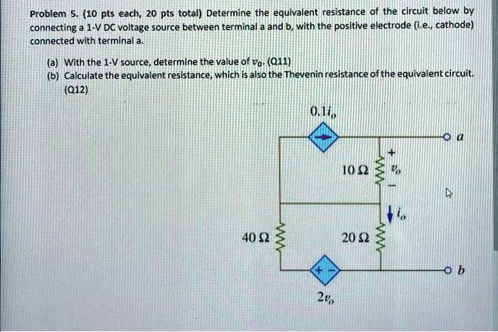 SOLVED: Problem (10 pts each, 20 pts total) Determine the equivalent resistance of the circuit ...