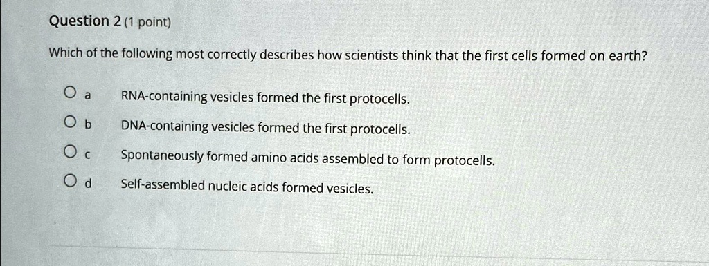 Question 2 1 Point Which Of The Following Most Correctly Describes