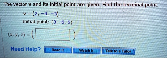 The vector v and its initial point are given Find the… - SolvedLib
