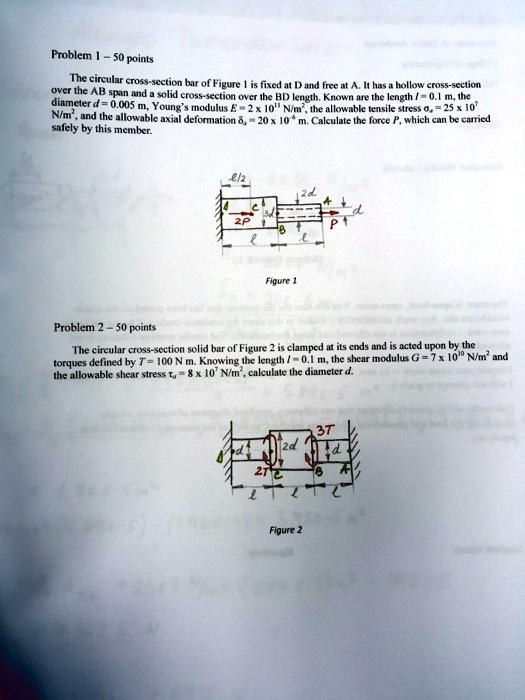 SOLVED: Problem 1 - 50 points safely by this member. e/2 Figure 1 Problem 2 - 50 points The ...