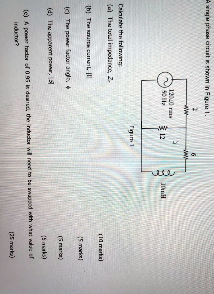 SOLVED: Inductor? The apparent power (S), the power factor angle (Î ...