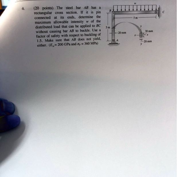 SOLVED: 20 points The steel bar AB has a rectangular cross section. If ... SOLVED: 20 points The steel bar AB has a rectangular cross section. If ...