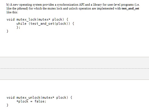 SOLVED: The other solutions are wrong. Can you help? b) A new operating system provides a ...