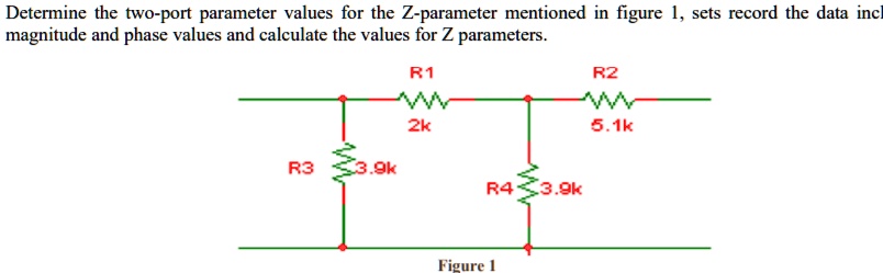 SOLVED: Determine the two-port parameter values for the Z-parameters ...