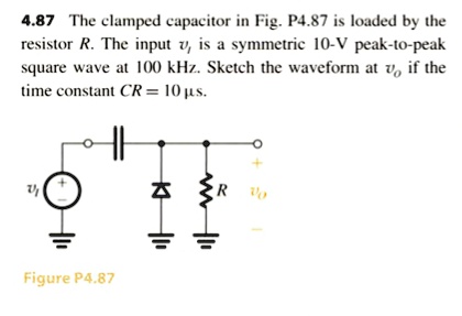 4.87 The clamped capacitor in Fig. P4.87 is loaded by the resistor R ...