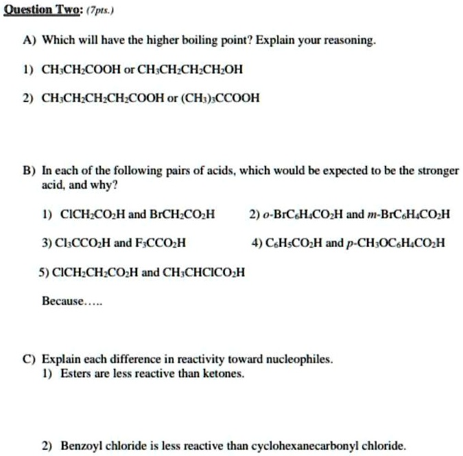 question twe 7pts a which will have the higher boiling point explain ...