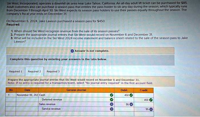 texts ski west incorporated operates a downhill ski area near lake ...