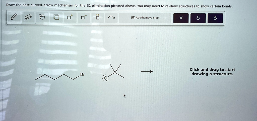 Draw the best curved-arrow mechanism for the E2 elimination pictured ...