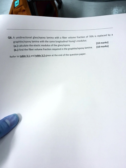SOLVED: Graphite/epoxy lamina with the same longitudinal Young's ...