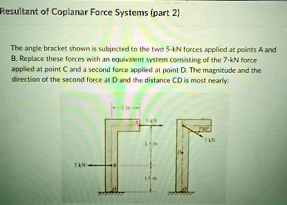 Resultant of Coplanar Force Systems (part 2) The angle bracket shown is ...