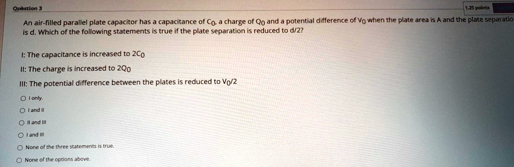 SOLVED:Qpeetien i2es An air-filled parallel plate capacitor has ...