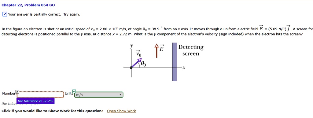 Solved Chapter 22 Problem 054 Go Your Answer Partially Correct Try
