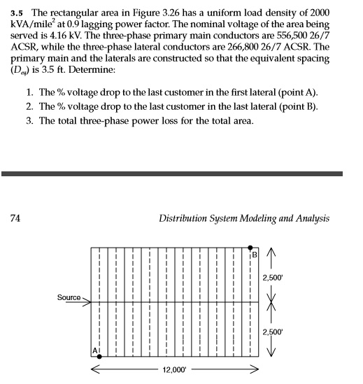 SOLVED: 3.5 The rectangular area in Figure 3.26 has a uniform load ...