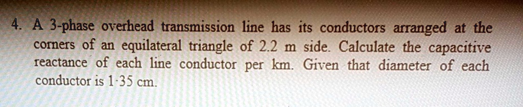 A 3-phase overhead transmission line has its conductors arranged at the ...