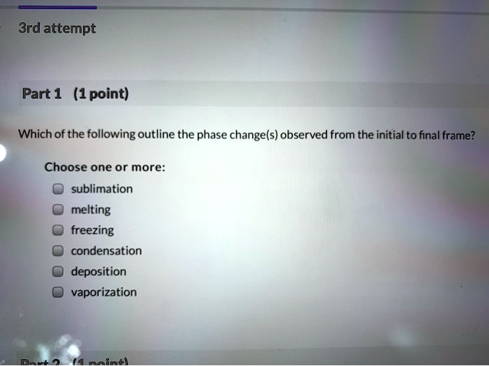 SOLVED: 3rd attempt Part 1 (1point) Which of the following outline the ...
