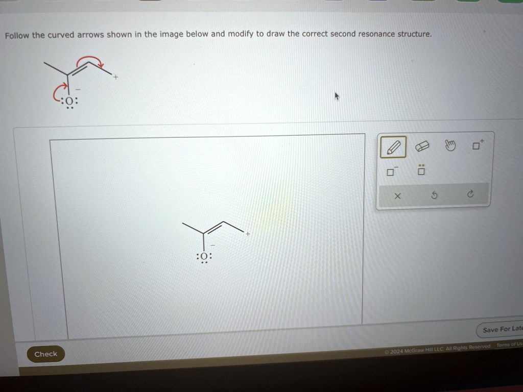 Follow the curved arrows shown in the image below and modify to draw the correct second ...