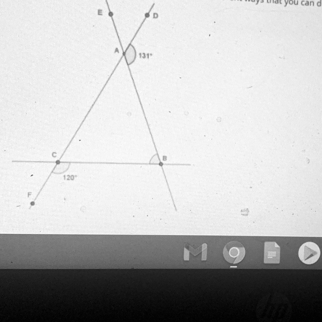 triangle abc is shown in the diagram below show two different ways that ...