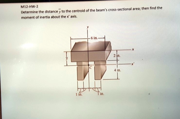 m12 hw 2 determine the distance y to the centroid of the beams cross ...
