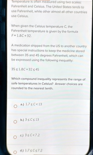 temperature is often measured using two scales fahrenheit and celsius ...