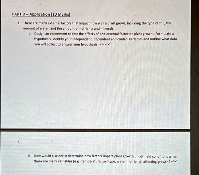 SOLVED: PART D - Application [10 Marks] There are many external factors ...