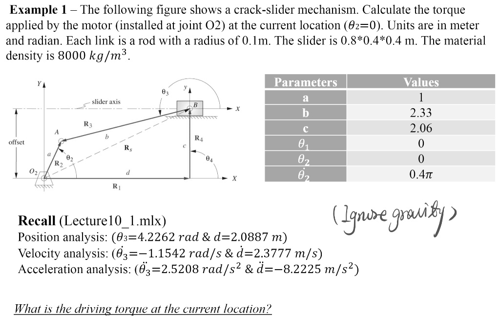 SOLVED: Homework #5 â€“ Solve Example 1 in Lecture 15 using Matlab 1) Calculate the driving ...