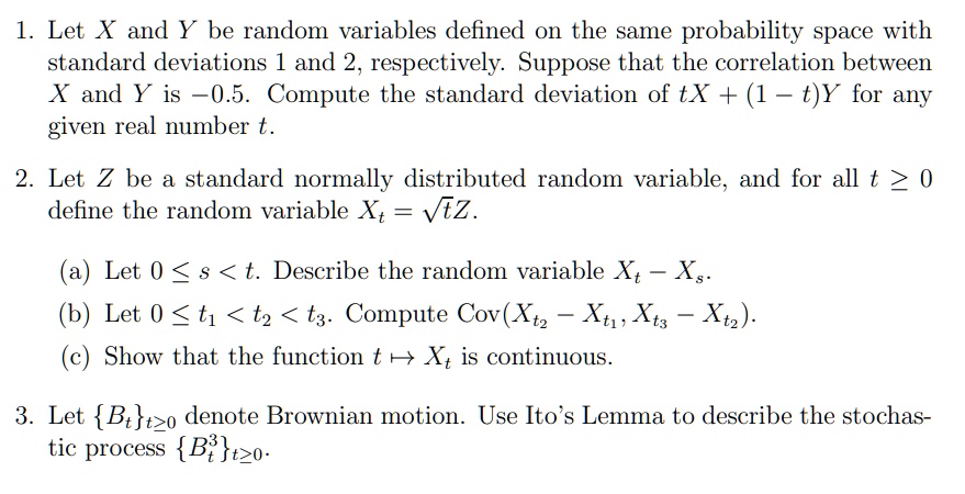 texts 1 let x and y be random variables defined on the same probability space with standard ...