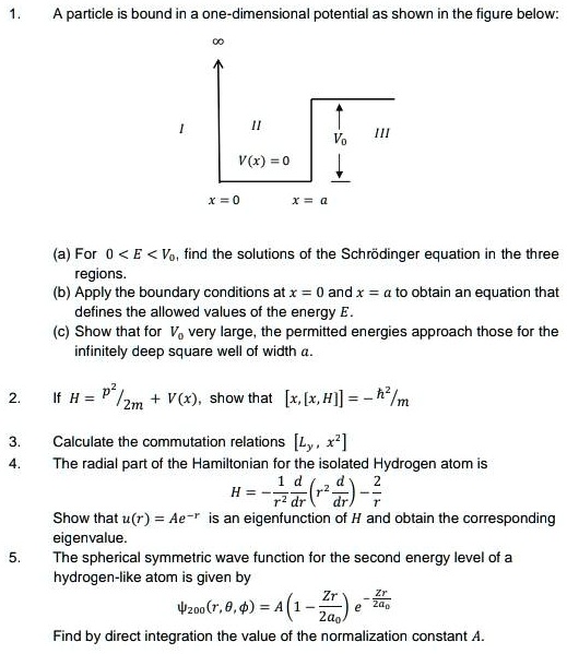 SOLVED: Texts: PHY3224: QUANTUM PHYSICS 2022 Assignment 2 Answer all questions correctly and ...