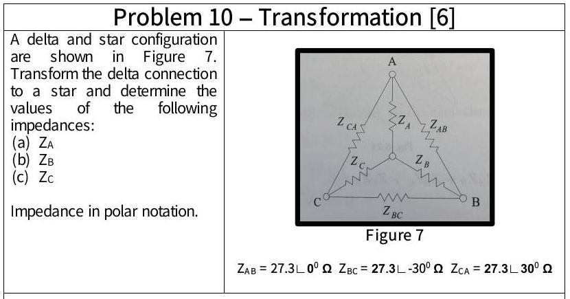 SOLVED: Problem 10 - Transformation 16: A delta and star configuration ...