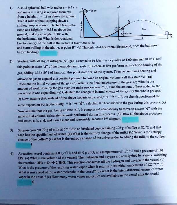 SOLVED:solid sphcrical bull with radius r 6.5 cm mass m 49 g is ...