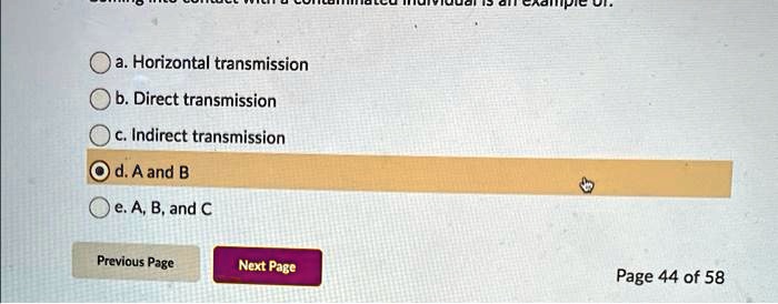 VIDEO solution: a.Horizontal transmission Ob.Direct transmission c ...