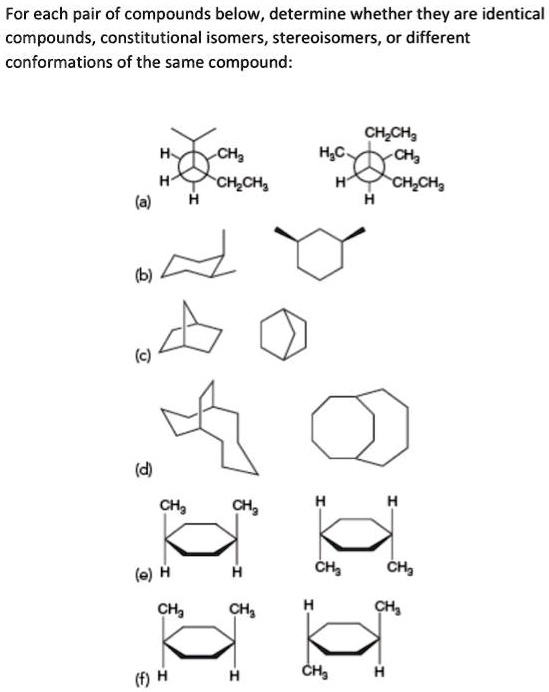 SOLVED:For each pair of compounds below, determine whether they are identica compounds ...