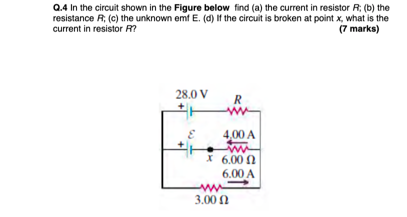 in the circuit shown in figure below afind the current in resistor r b the resistor r c the ...