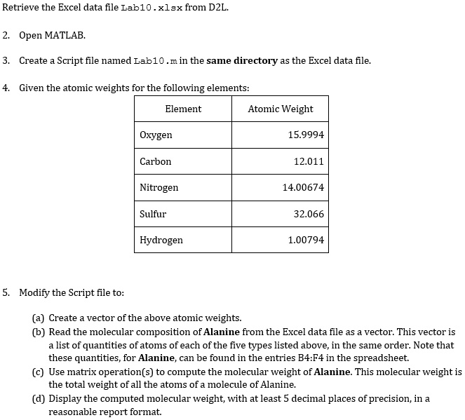 SOLVED: In MATLAB, with a screenshot, The XLS file is here for download ...
