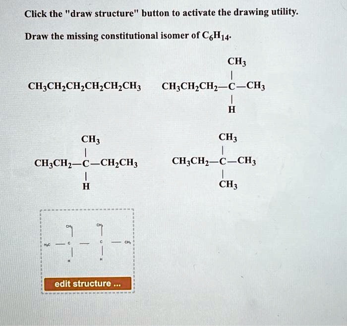 Texts: Click the "draw structure" button to activate the drawing ...