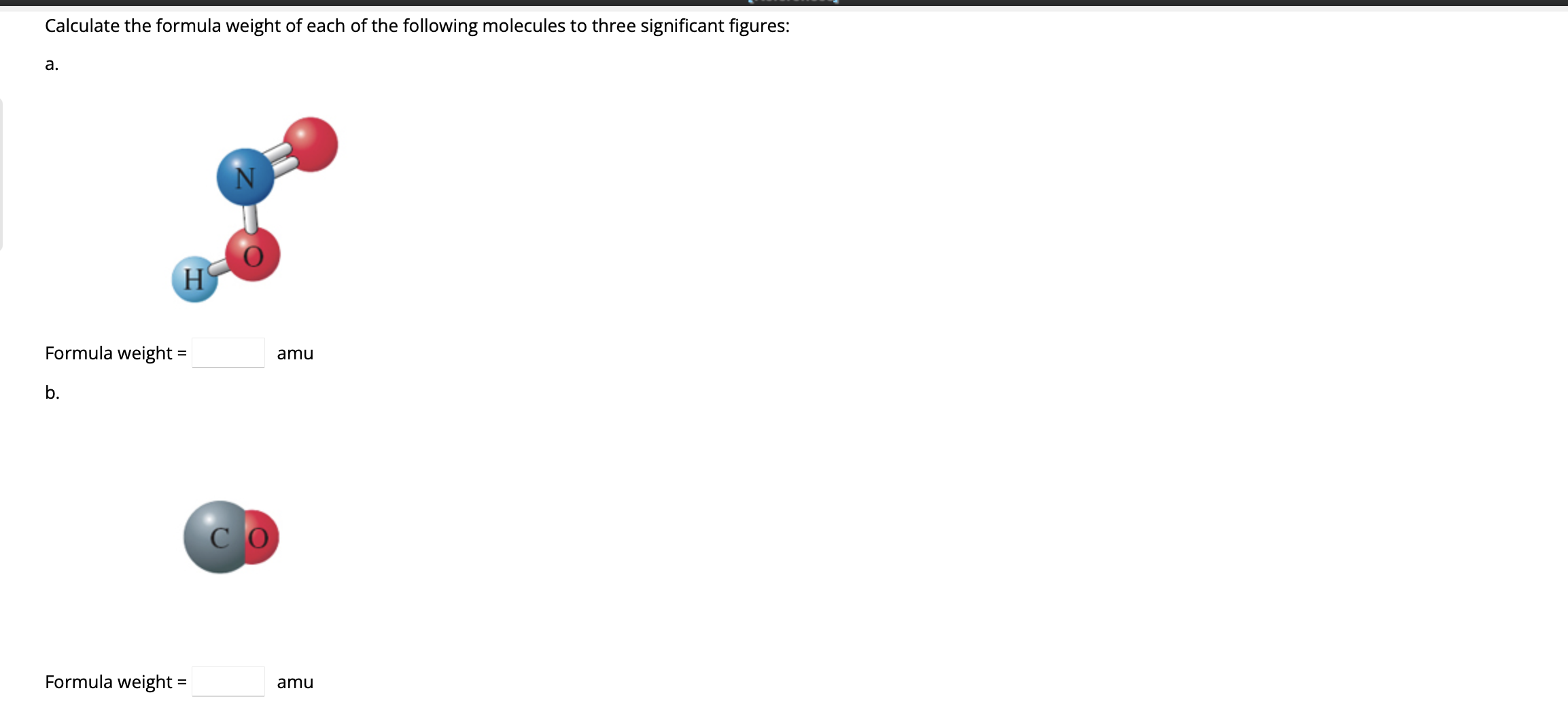 SOLVED: Calculate the formula weight of each of the following molecules ...