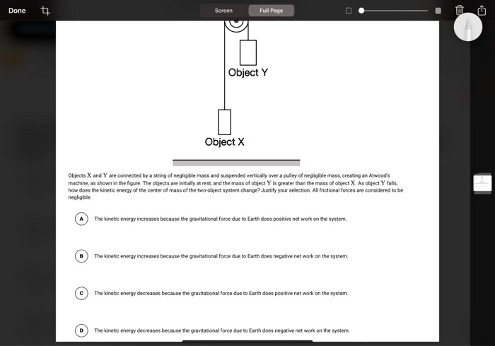 Solved Screen Full Page T Object Y Object X Objects X And Y Are Connected By A String Of