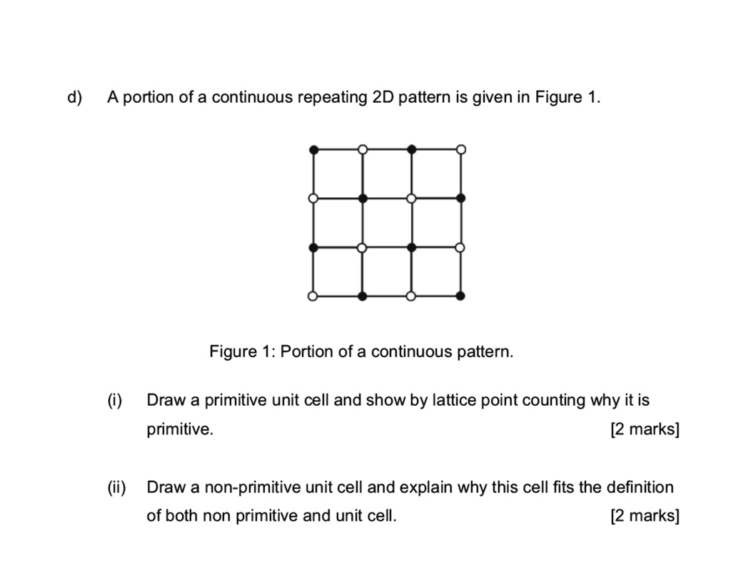 d a portion of a continuous repeating 2d pattern is given in figure 1 ...
